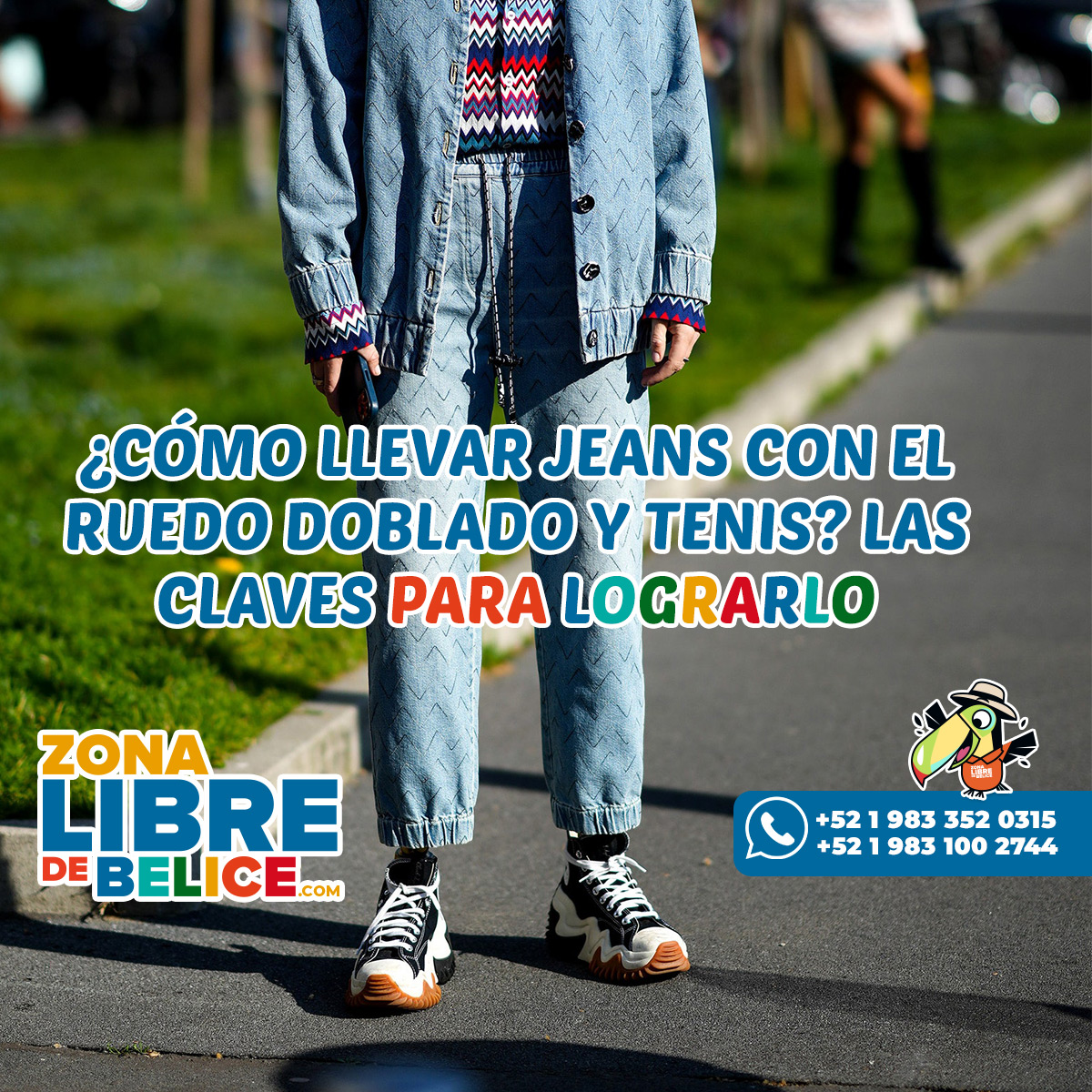 ¿Cómo llevar jeans con el ruedo doblado y tenis? Las claves para ...